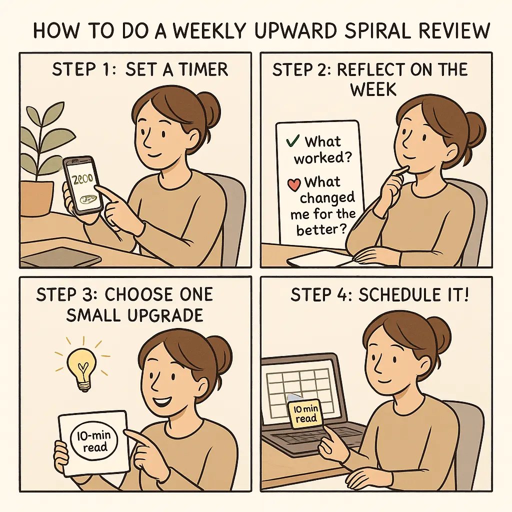 Upward Spiral: 20-Minute Weekly Review Guide | Brainzyme