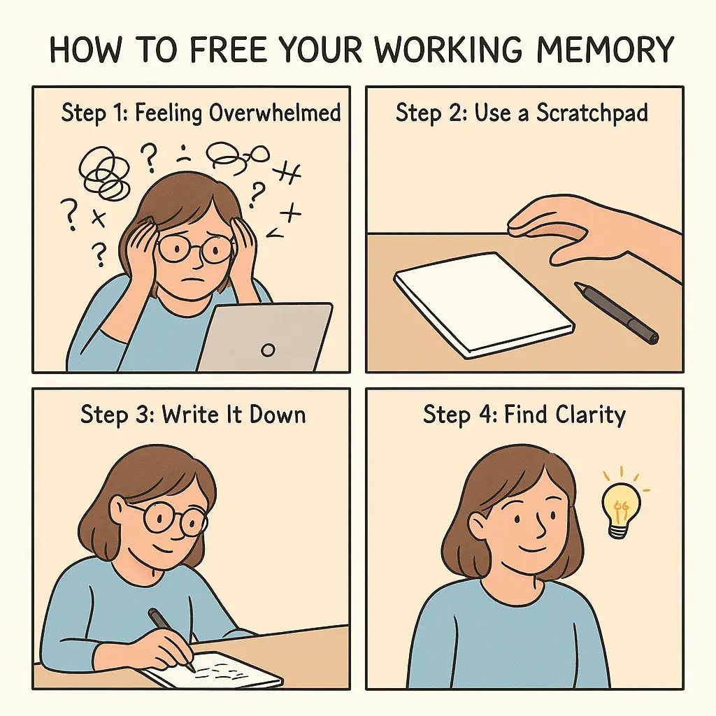 Free Your Working Memory: Simple Scratchpad Technique – Brainzyme