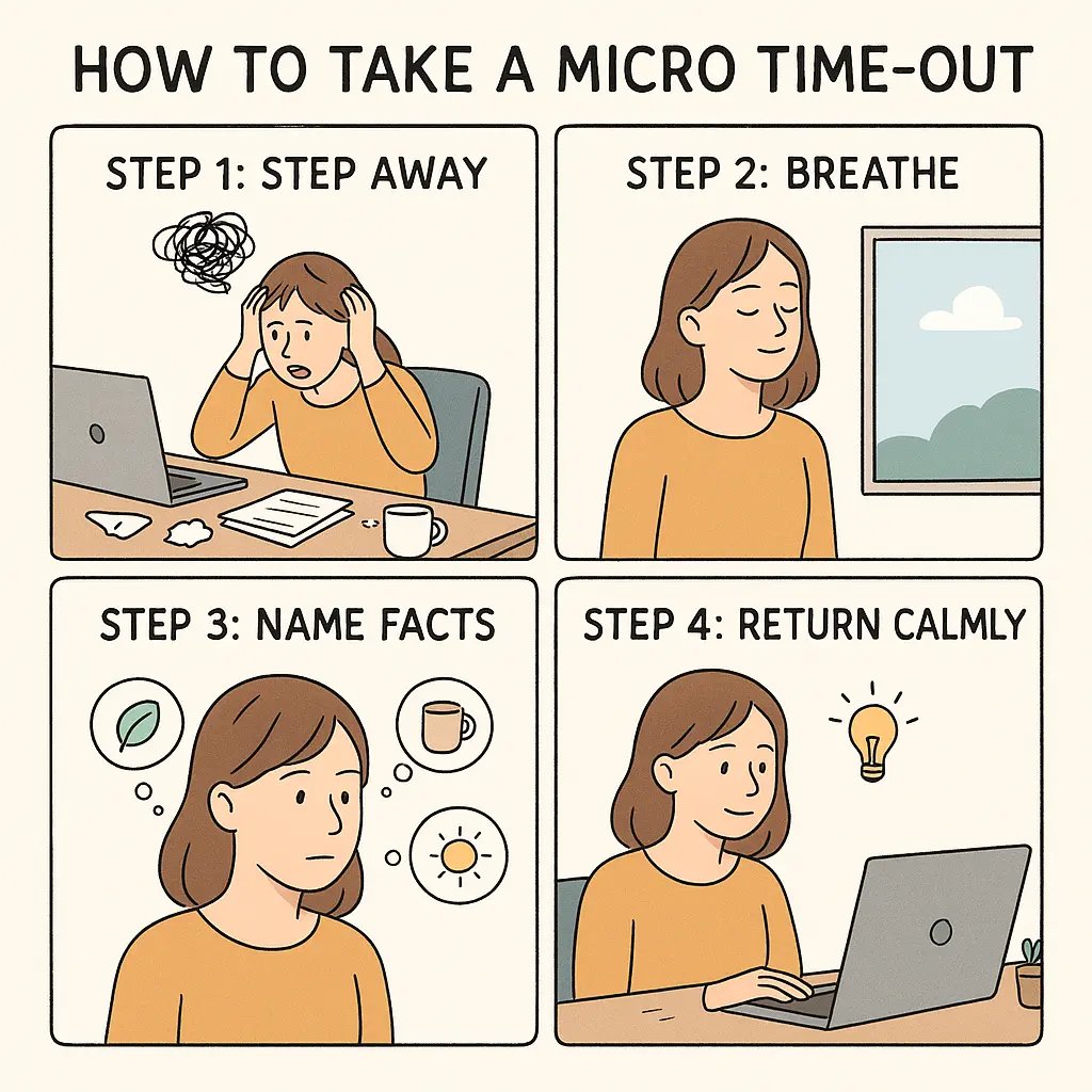 Micro Time-Out: 4 Steps to Calm Overwhelm in 90 Seconds – Brainzyme