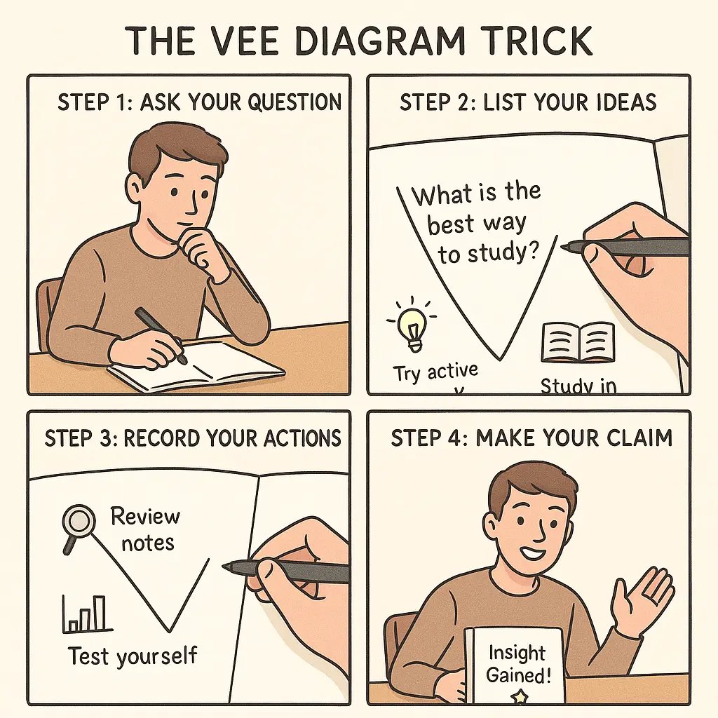 Vee Diagram: Organise Your Study Notes in 4 Simple Steps – Brainzyme