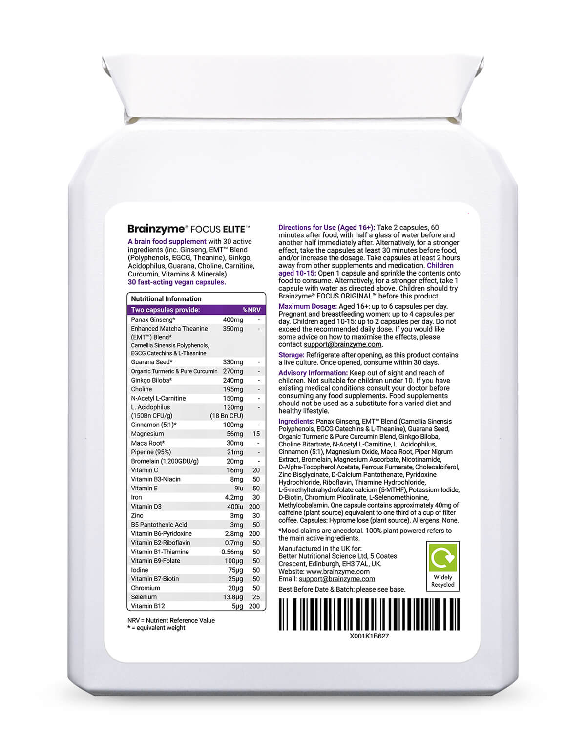 Brainzyme® FOCUS ELITE™