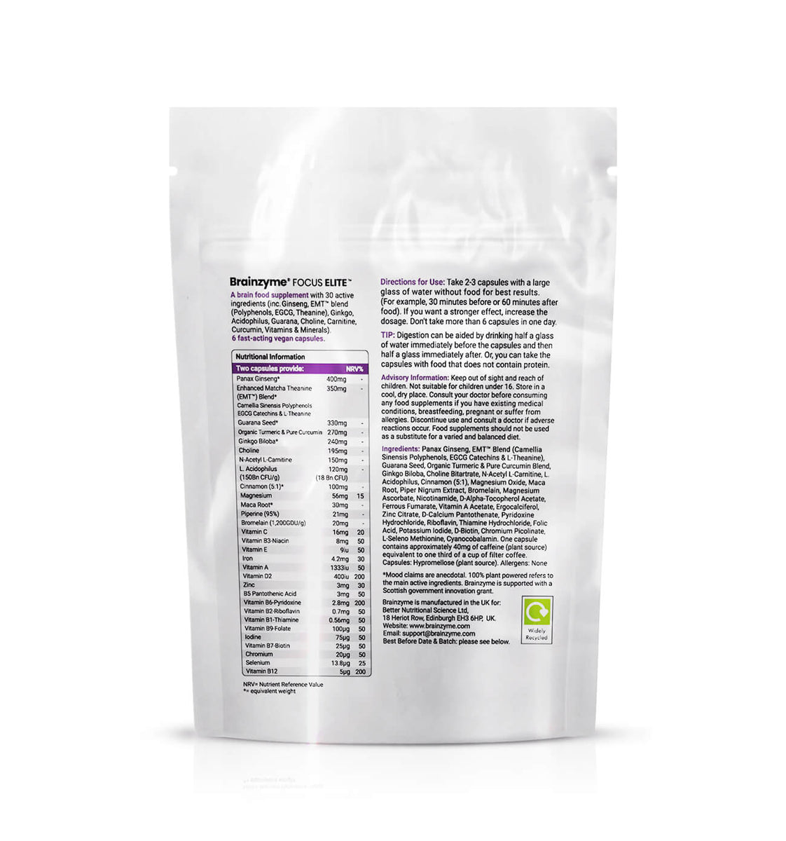 Brainzyme® FOCUS ELITE™ (6 capsule sample pack)